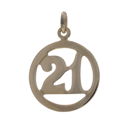 Yellow Gold 21 Charm 14k Milestone Birthday Lucky Number - Wilson ...
