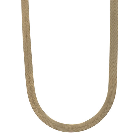 Yellow Gold Herringbone Chain Necklace 18" - 10k - Wilson Brothers Jewelry