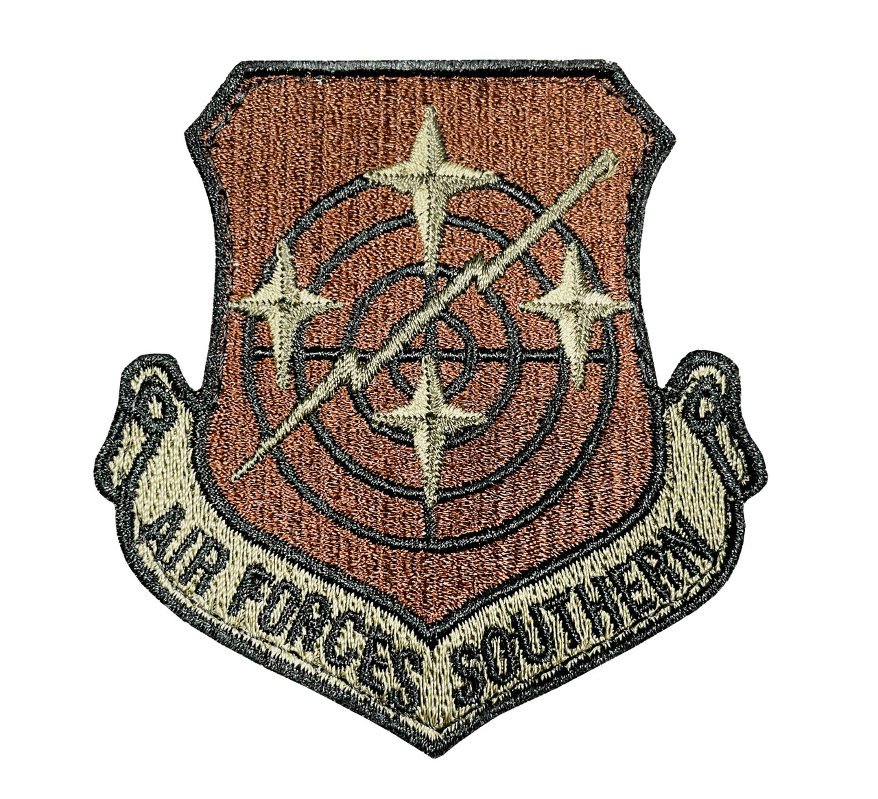 Multicam OCP USAFCENT Patch With Black Border With Hook Backing