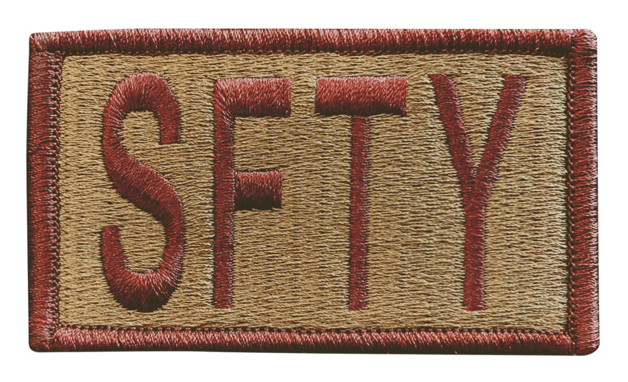 Multicam OCP SFTY Patch with Hook Backing (Spice Brown Letters and Border)