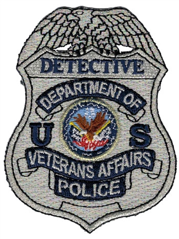 Silver VA Police Badge Patch - Detective