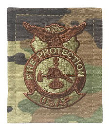 Multicam OCP Square Fire Protection Patch - Firefighter With Hook Backing