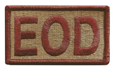 Multicam OCP EOD Patch with Hook Backing (SPICE BROWN LETTERS AND BORDER)