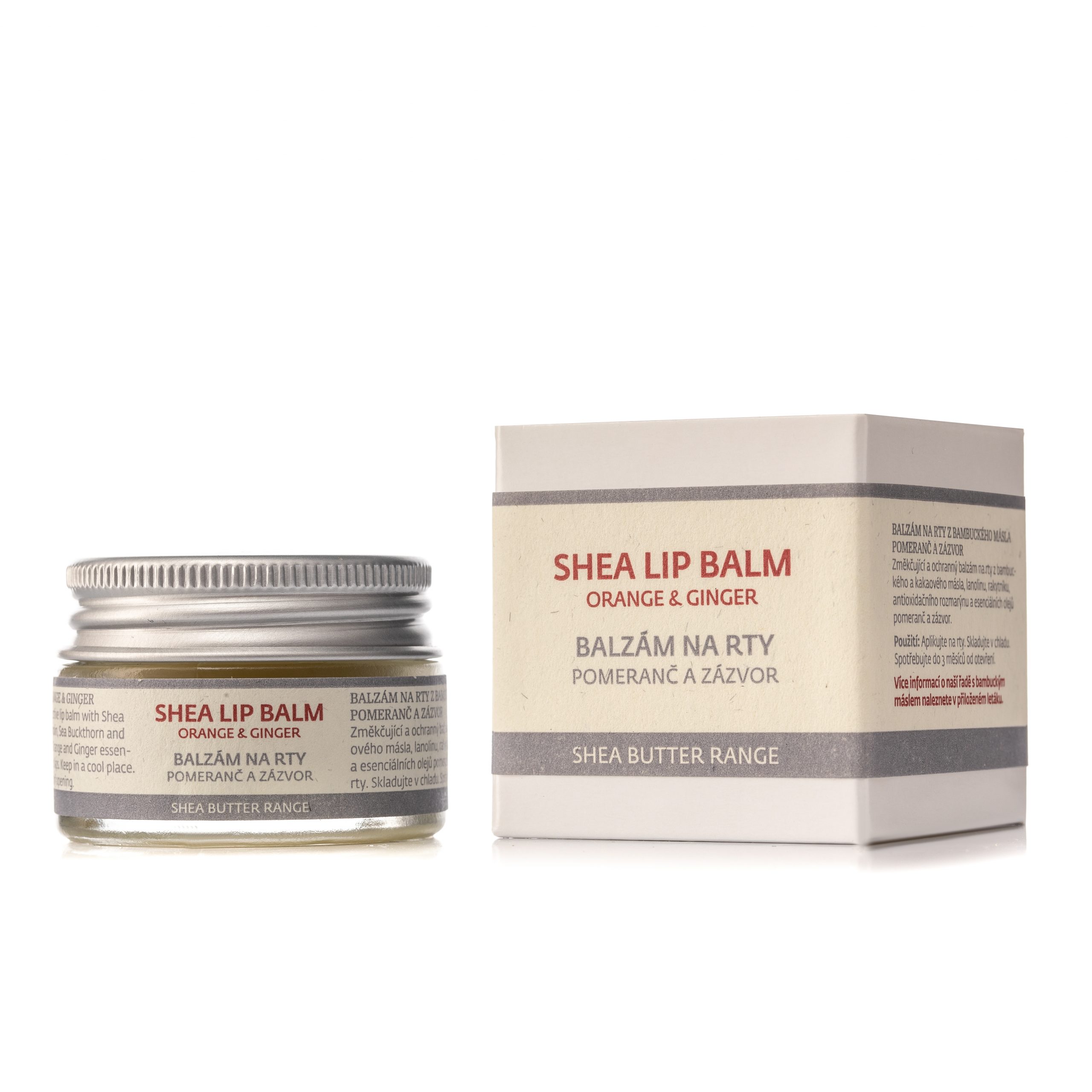 Shea Butter Lip Balm with Orange & Ginger Oil | 0.5oz