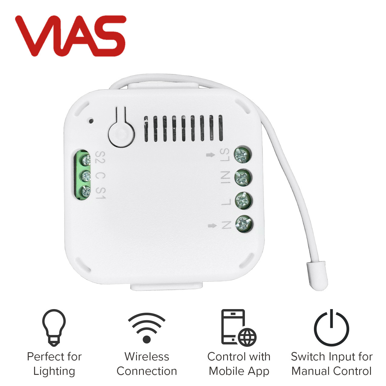VIAS In-Wall Mini Smart Switch - System Q Ltd