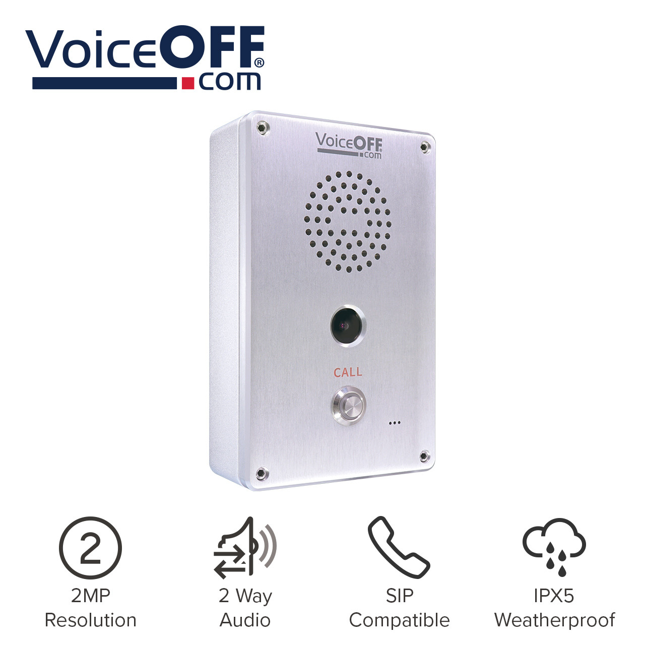 VoiceOFF IP Outdoor Intercom with Mic, Speaker & Camera - PoE - System ...
