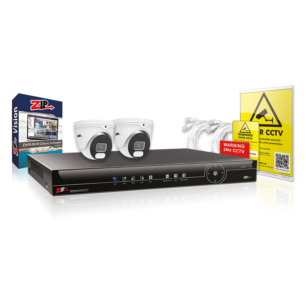 Easy-Fit IP CCTV 4 Channel 1TB 4MP Kits - System Q Ltd