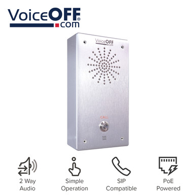 VoiceOFF IP Indoor Intercom with Mic & Speaker - PoE - System Q Ltd