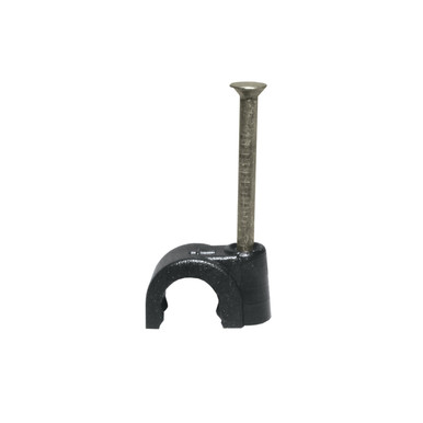 4mm Round Black Cable Clips - System Q Ltd