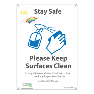 Please Keep Surface Clean A4 Sign - System Q Ltd
