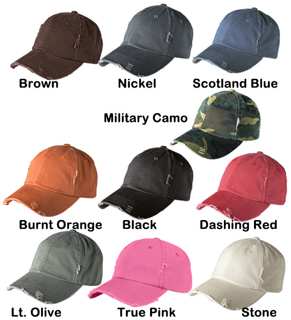 Unstructured Distressed Cap - Embroidery On Demand