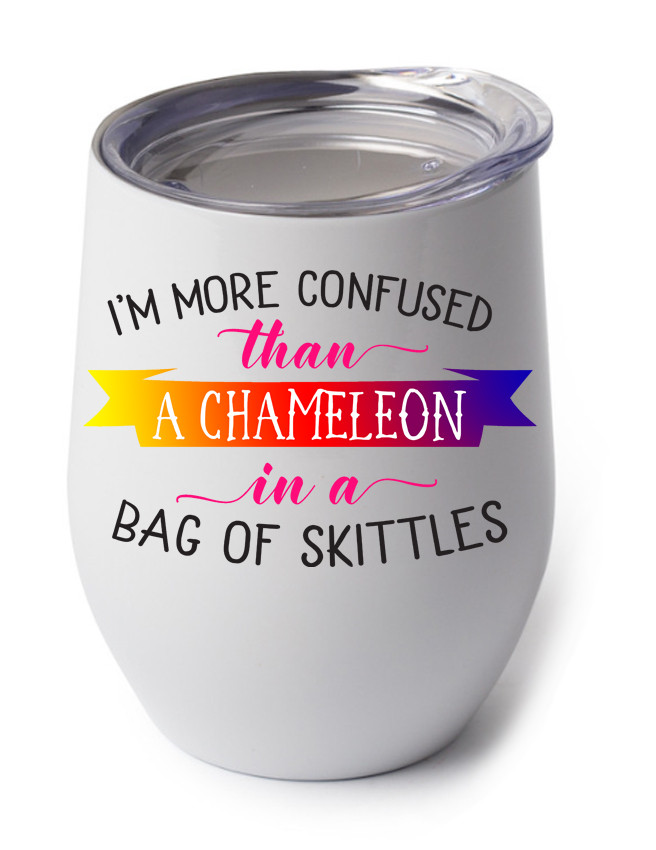 Confused Chameleon thermal cup