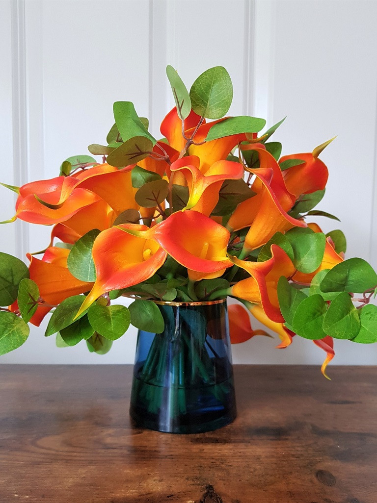 Artificial Calla Lily Flower Arrangement - Saffron's Decor