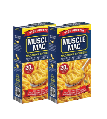 Muscle Mac High Protein Macaroni & Cheese - Pack of 2 Boxes (191g x 2 ...