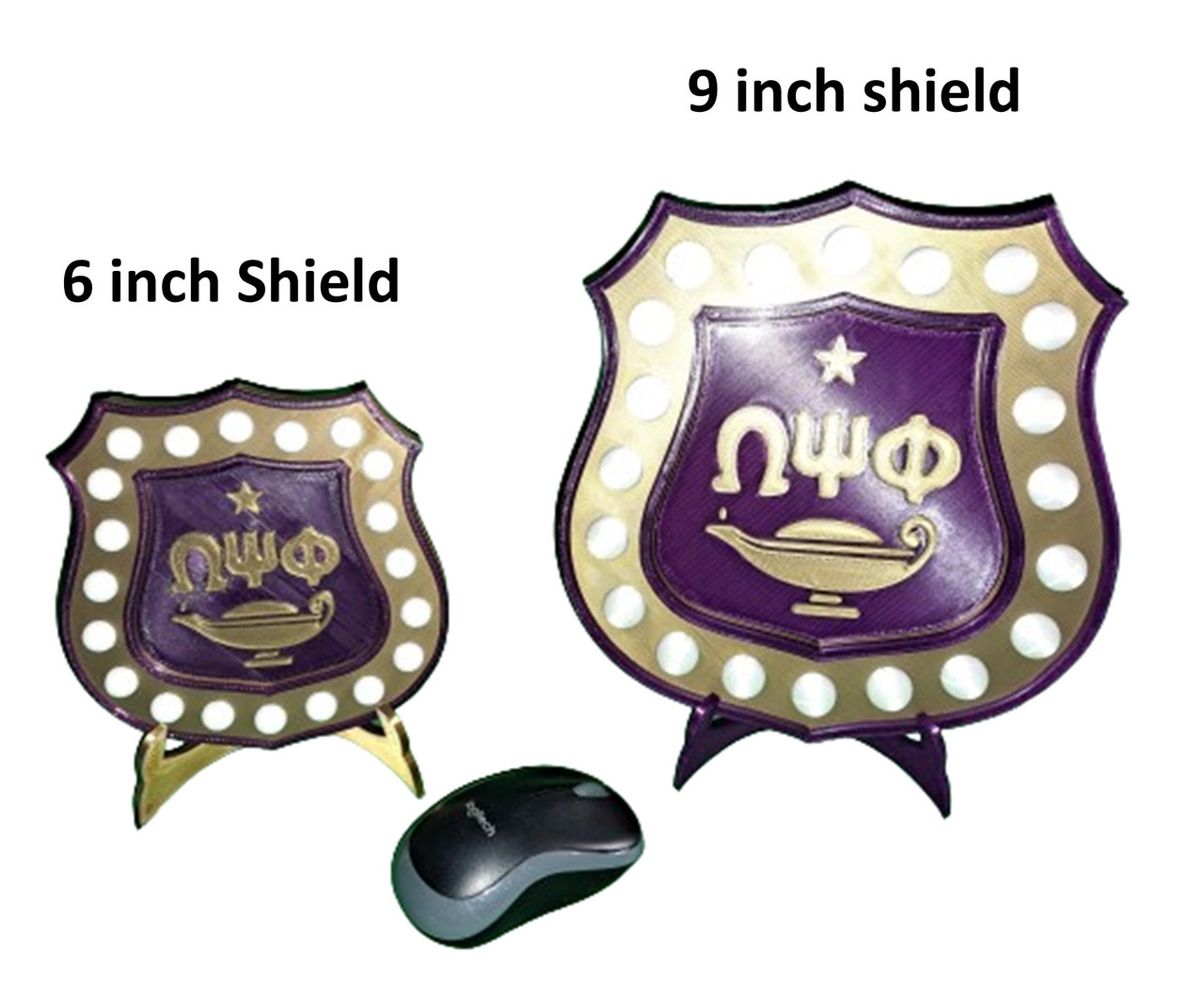 Omega Psi Phi - 9 inch Shield