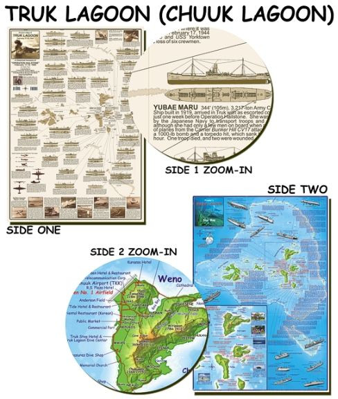 Truk Lagoon - Dive Map| Scuba Gear Canada