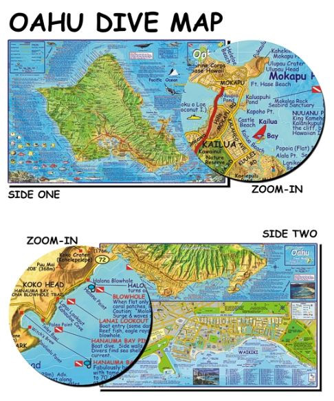 Oahu - Dive Map | Scuba Gear Canada