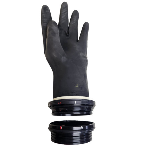 PSI Press Lock QCS Oval Dry Glove System Marigolds | Scuba Gear Canada