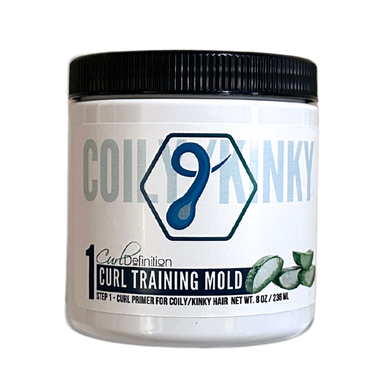 Curl Training Mold, Primer For COILY, Kinky & Tightly Curly Hair, STEP 1