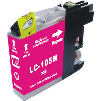 Compatible Brother LC105M Magenta Ink Cartridge (Super High-Yield)