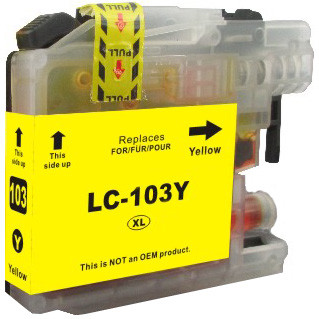 Compatible Brother LC103Y Yellow Ink Cartridge (High-Yield)