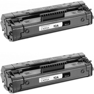 Remanufactured HP 92A Black Toner Cartridge (C4092A) | 2-Pack