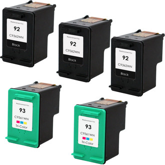 Remanufactured HP 92 & HP 93 Ink Cartridge | 5-Pack | Needink