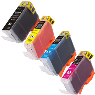Compatible Canon PGI-5 Black & CLI-8 Color Ink Combo | 4-Pack