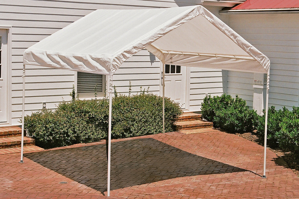 10x10 Canopy 1-3/8" 4-Leg Frame White Cover - Shelters of New England