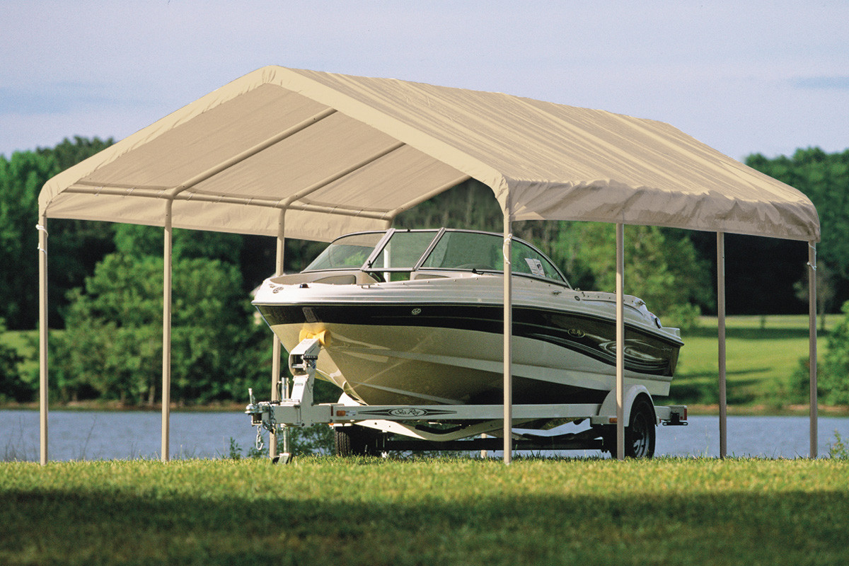 OUT OF STOCK - 12x20 Canopy 2" 8-Leg Frame White Cover - Shelters of ...