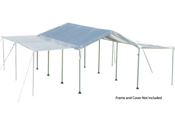 10x20 White Canopy Extension Kit, Fits 1-3/8" and 2" Frame - Shelters ...