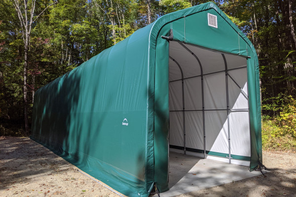 15' Wide x 16' High Peak Standard 9 oz Poly - Shelters of New England