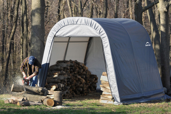 10' Wide x 8' High Round ShelterCoat Wind and Snow Rated Standard 9 oz ...