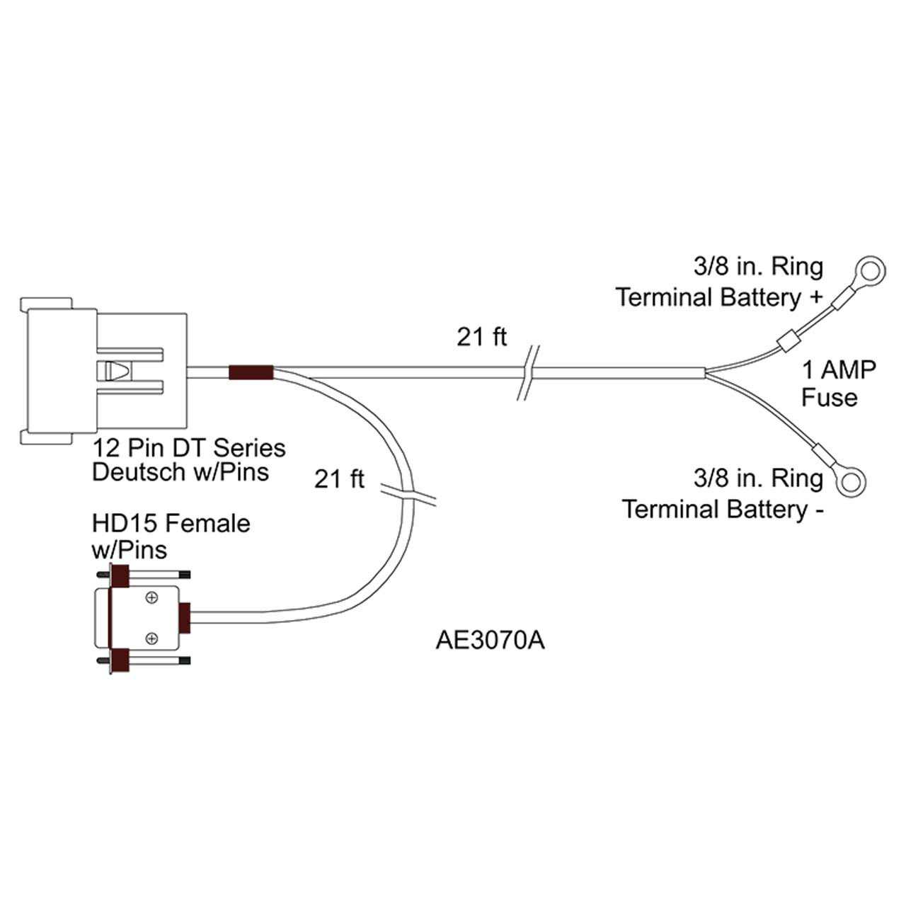 John Deere StarFire Receiver Stand-Alone cable with RS232 Output ...