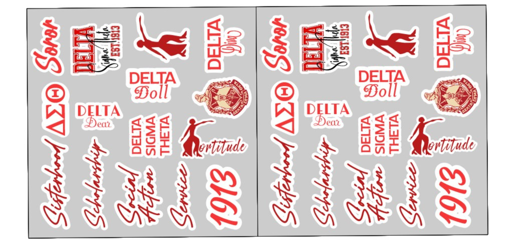 Stickers for Delta Girls -Set of 15 - All Occasion Delta Sigma Theta ...