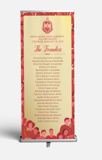 Delta Sigma Theta Retractable Banners - Delta Banner - Sorority Banner ...