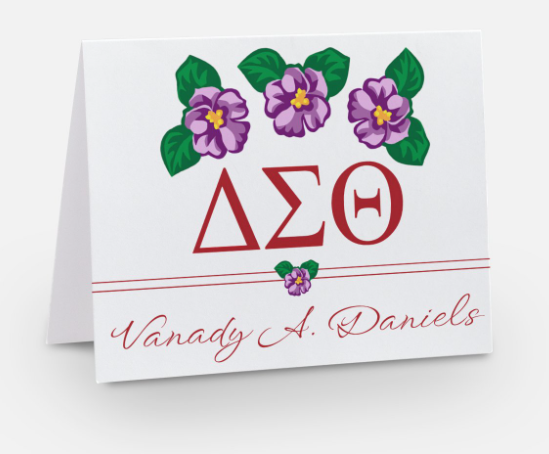 Customized - Delta Note cards - GLOSS COATED - Delta Sigma Theta ...