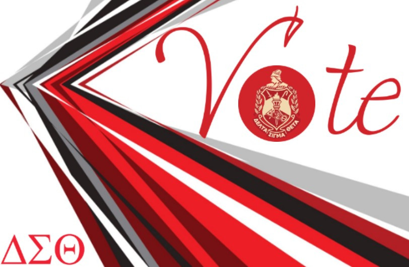 2-sided Delta Sigma Theta VOTE sign - WHITE - Customized Yard Signs for ...