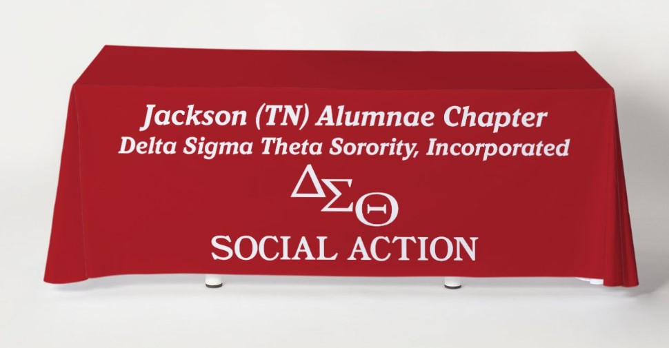 Customized Delta Sigma Theta Table CUSTOMIZED Covers - 6 ft. Table ...