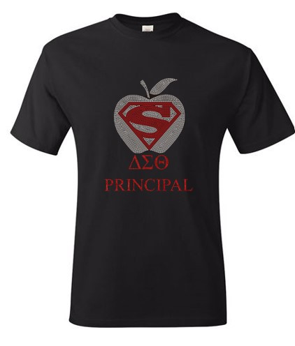 Bling Delta Black T- SHIRT - SUPER PRINCIPAL - BLING APPLE - Delta T ...