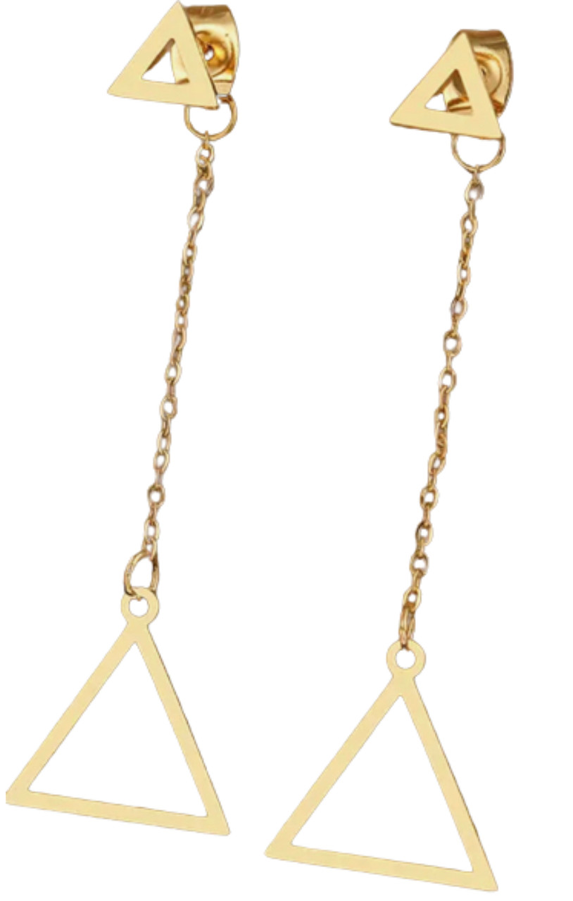 2-pc. Dangling Delta Goldtone Earrings - Dainty Earrings - Petite Delta ...