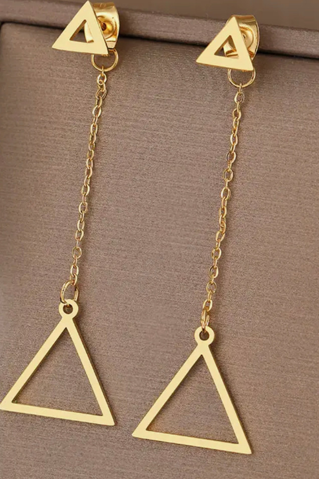 2-pc. Dangling Delta Goldtone Earrings - Dainty Earrings - Petite Delta ...