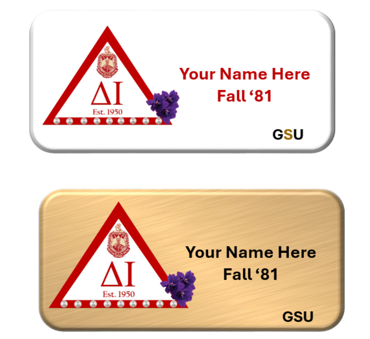 Customized Name tags - Plastic Name Tags - Rectangular Name tags ...