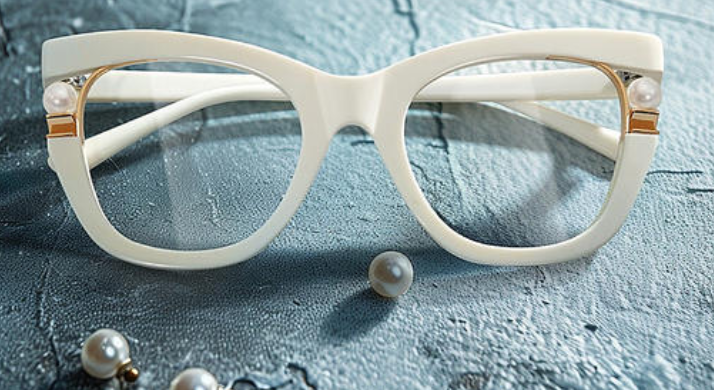 Pearl Eyeglasses - Chic Eyeglasses - White Frame - White Pearl ...