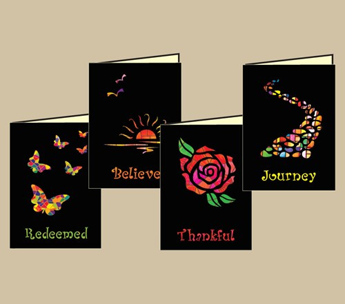 Stained Glass Notecards - Redeemed - Stained Glass Design - Christian ...