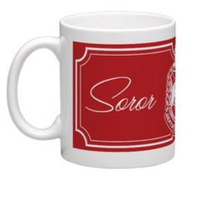 Delta Mug - Delta Sigma Theta Mugs - Red Border Mug - Delta Shield Mug ...