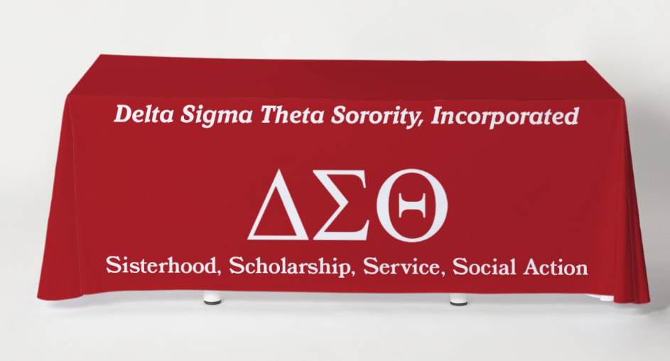 Delta Sigma Theta Table Covers - 6 ft. Tablecloth - DELTA SIGMA THETA ...