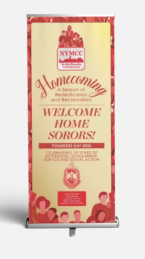 Delta Sigma Theta Retractable Banners - Delta Banner - Sorority Banner ...