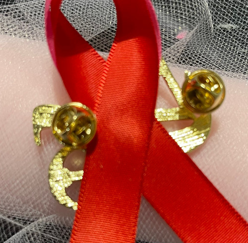 Solid Red Dot-striped Pink Specialty BCA Ribbon - Delta Breast cancer ...