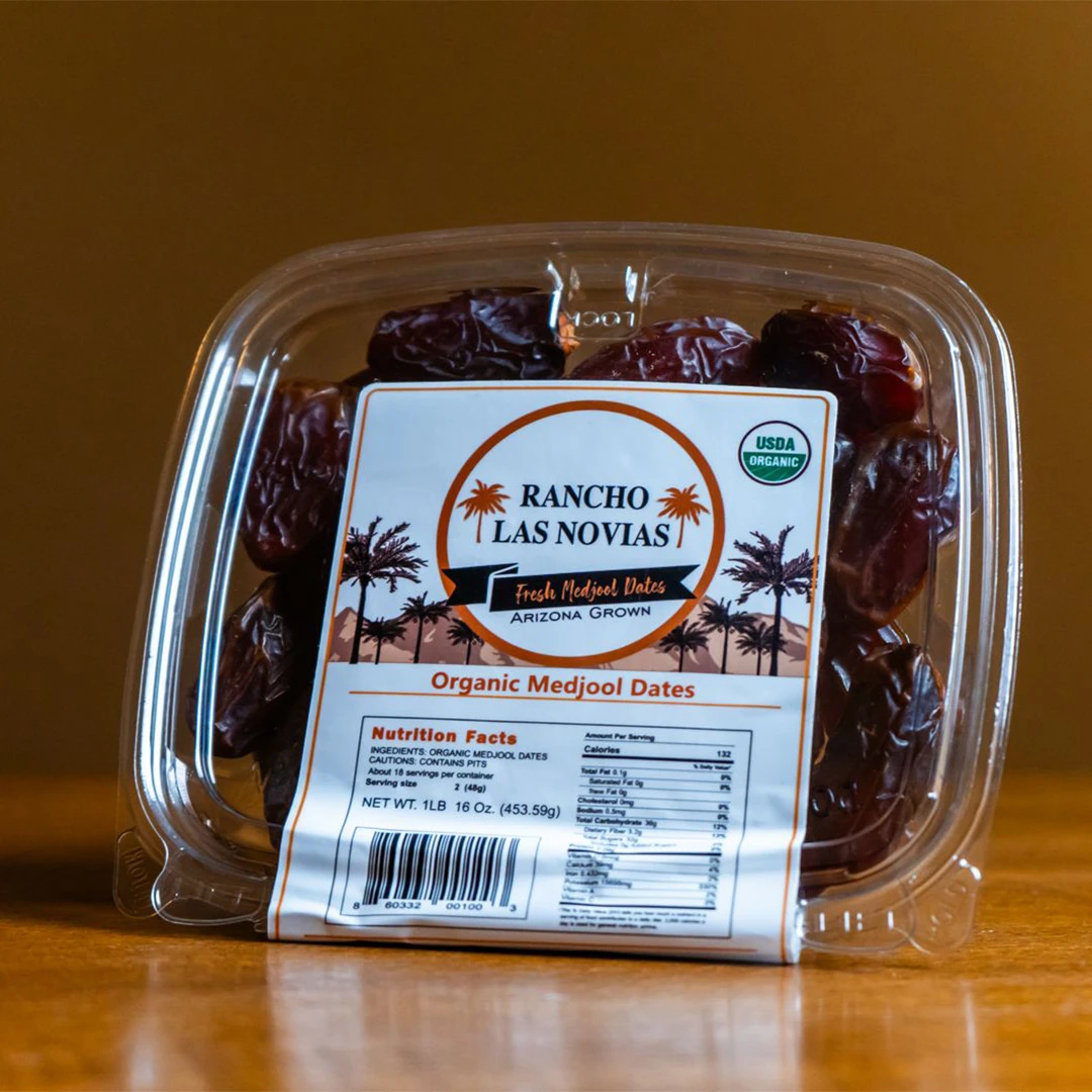 Fancy Organic Medjool Dates 1 lb. Package - Rancho Las Novias